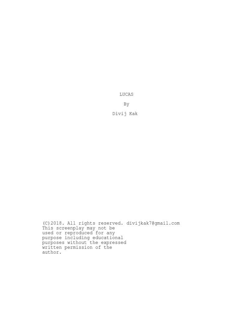 Lucas by Divij Kak | PDF