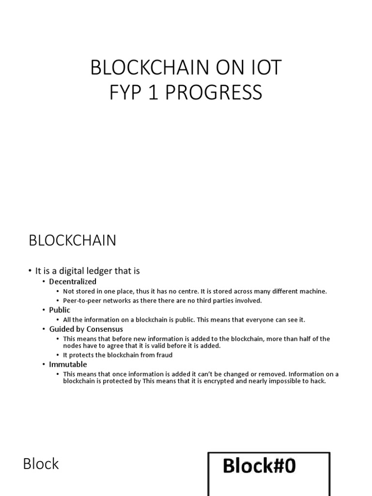 Blockchain On Iot Fyp 1 Progress | PDF
