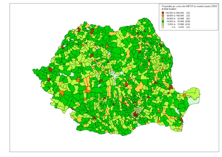 Harta Populatiei Romaniei Pe Zone