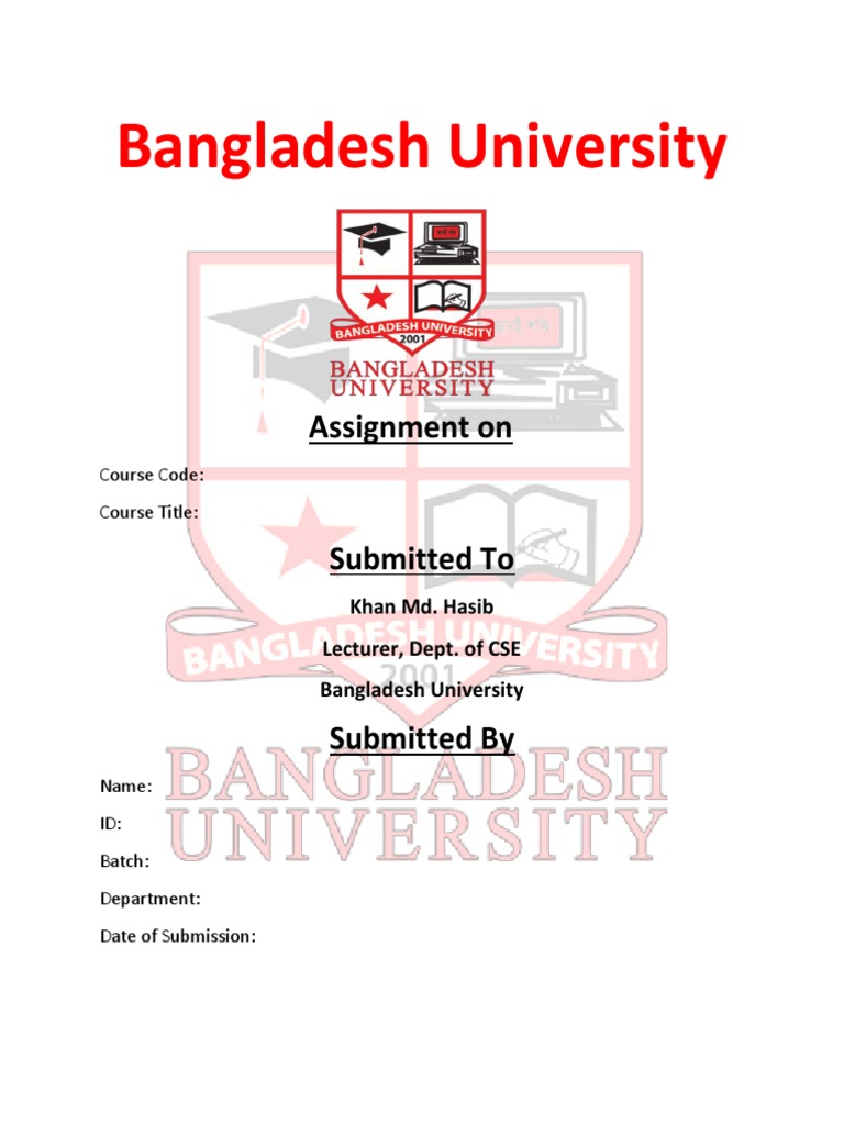 Assignment Front Page