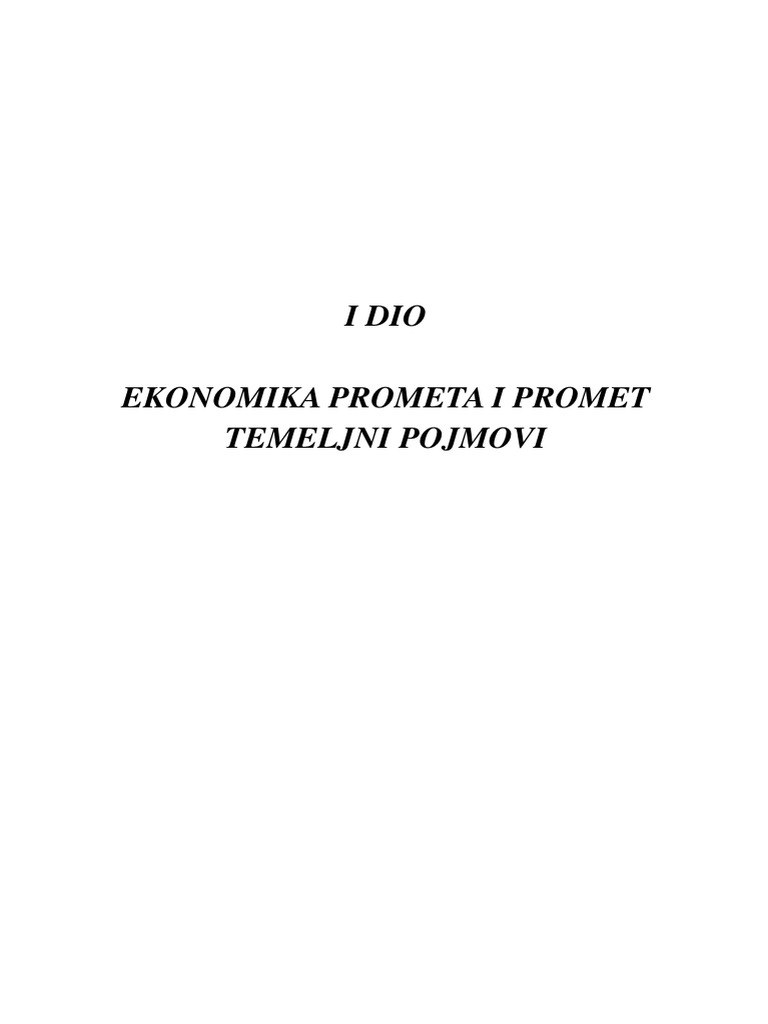 Ekonomika Prometa | PDF