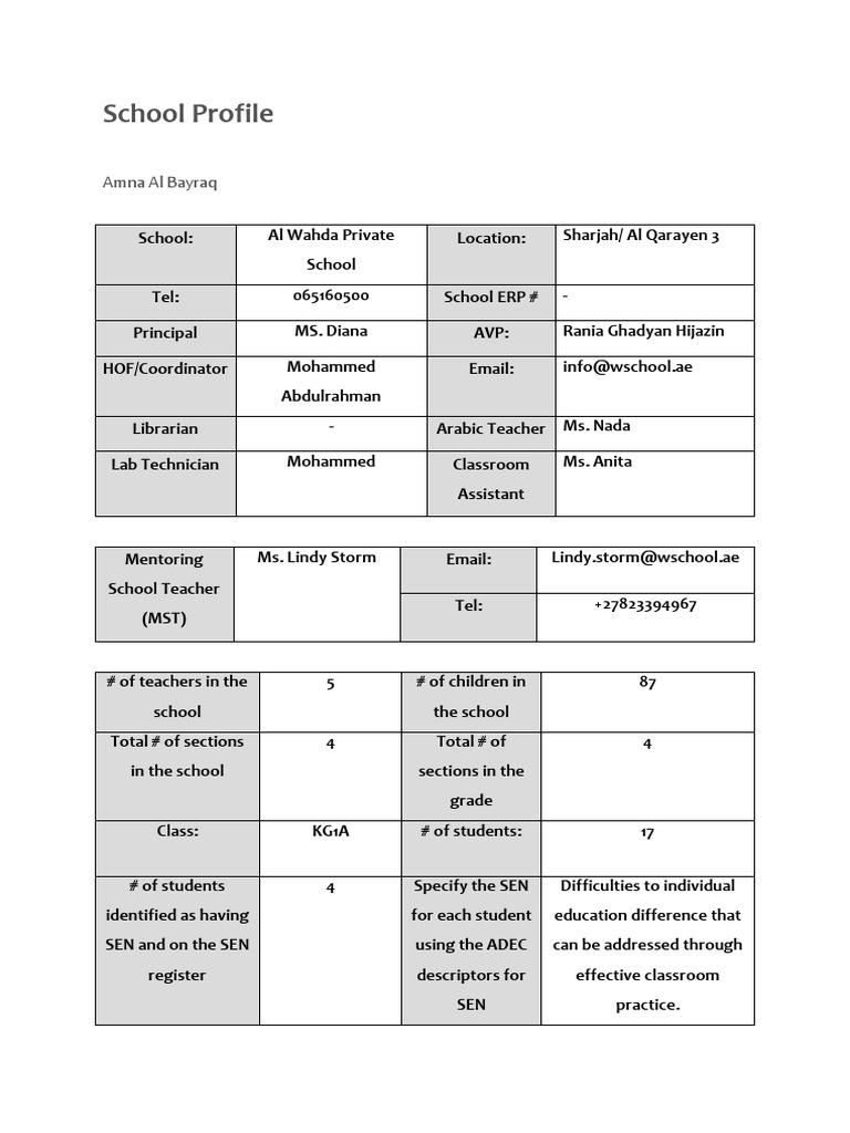 School Profile | PDF