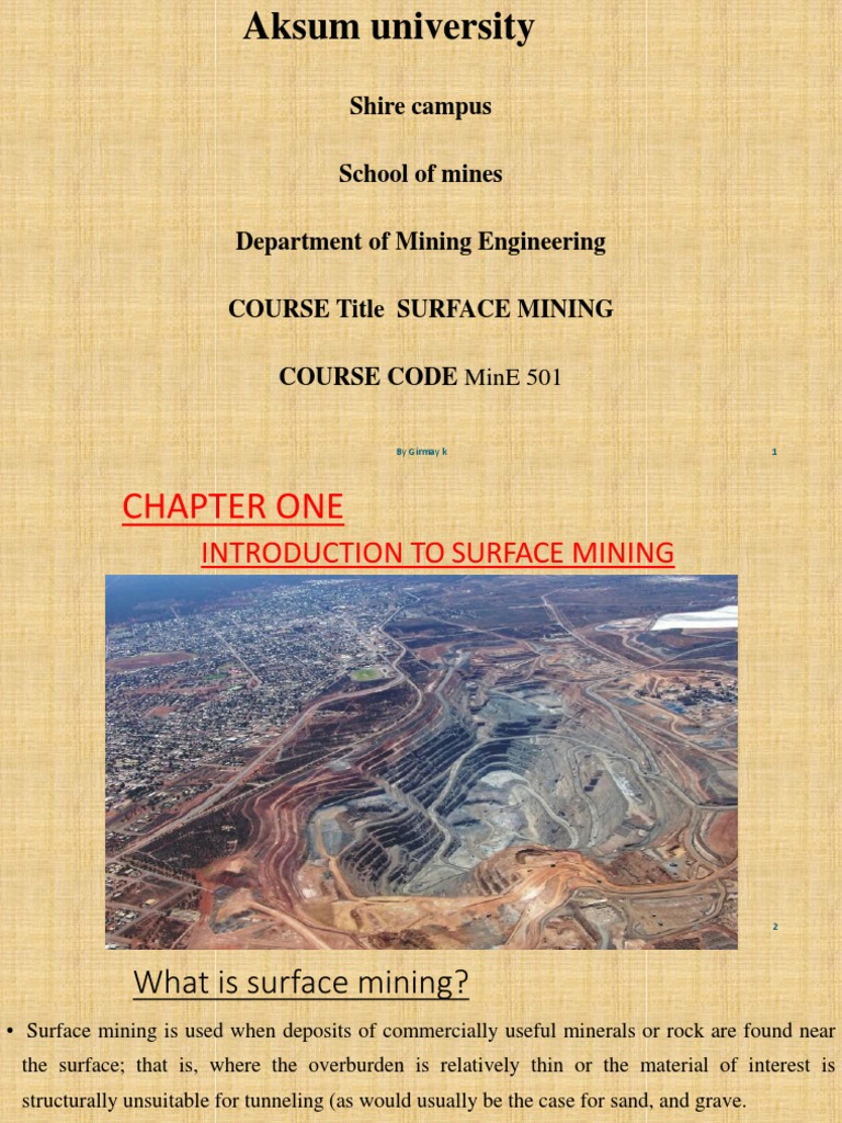 Surface Mining | PDF | Drill | Mining
