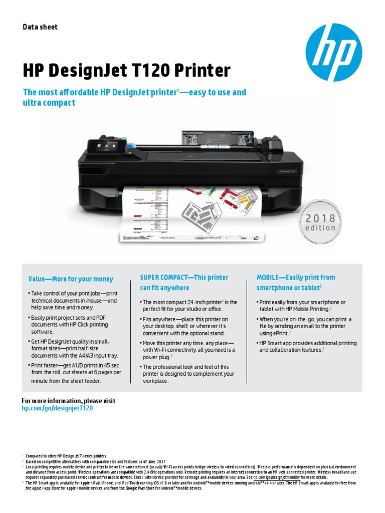 HP Designjet T120 Printer: The Most Affordable HP Designjet Printer ...