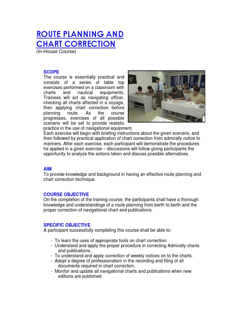 Route Planning and Chart Correction Course | PDF | Navigator | Learning