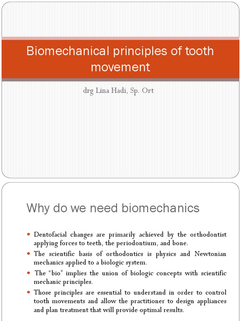 EditBiomechanical Principles of Tooth Movement | PDF | Orthodontics ...