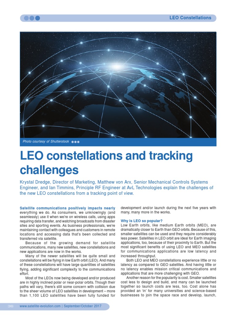 LEO Constellations&Tracking | PDF | Satellite | Antenna (Radio)
