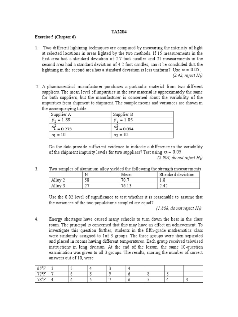 Tutorial 5 | PDF | Variance | Normal Distribution