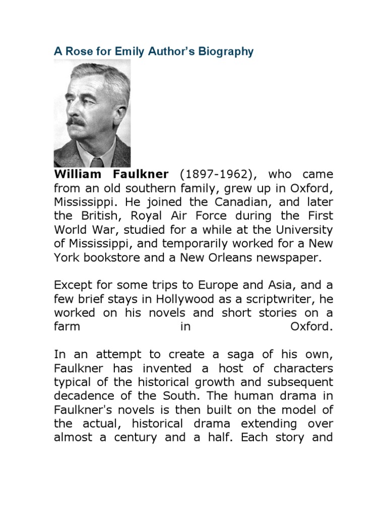 BiographyWilliam Faulkner | PDF | William Faulkner | Novels