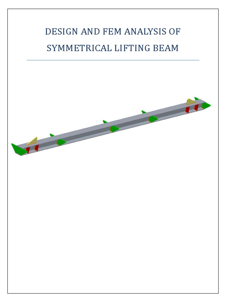 Lifting Beam Design Report | PDF | Bending | Beam (Structure)