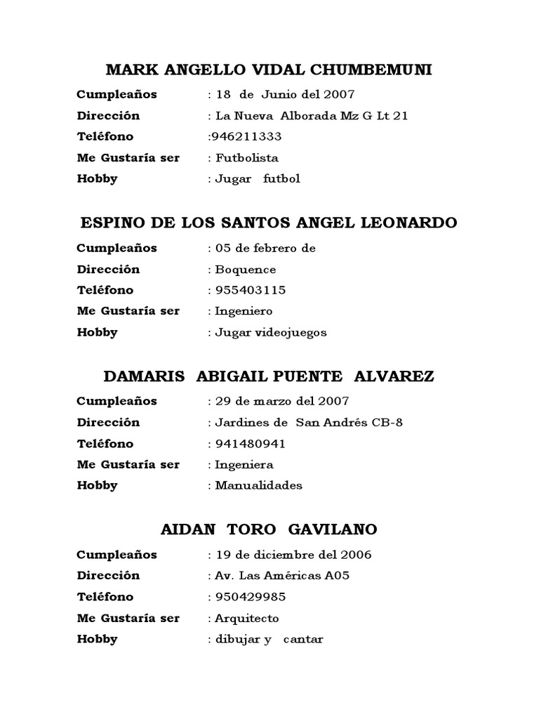 Datos de Aidan Toro Gavilano | PDF | Ingeniería | Deportes