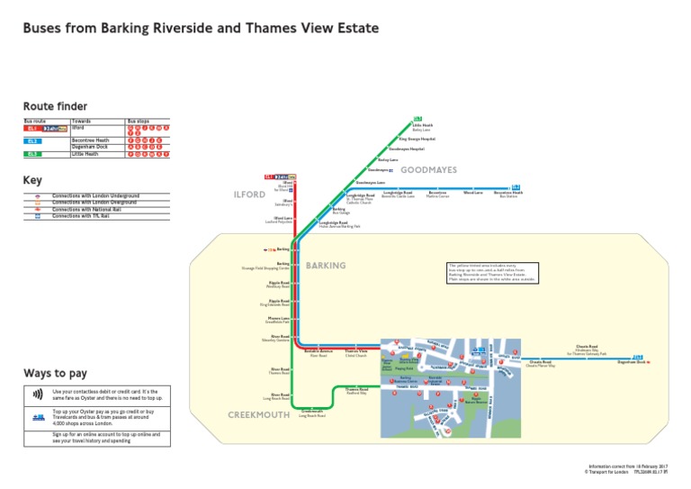 TFL Spider Map For Barking Riverside and Thames View Estate | PDF ...