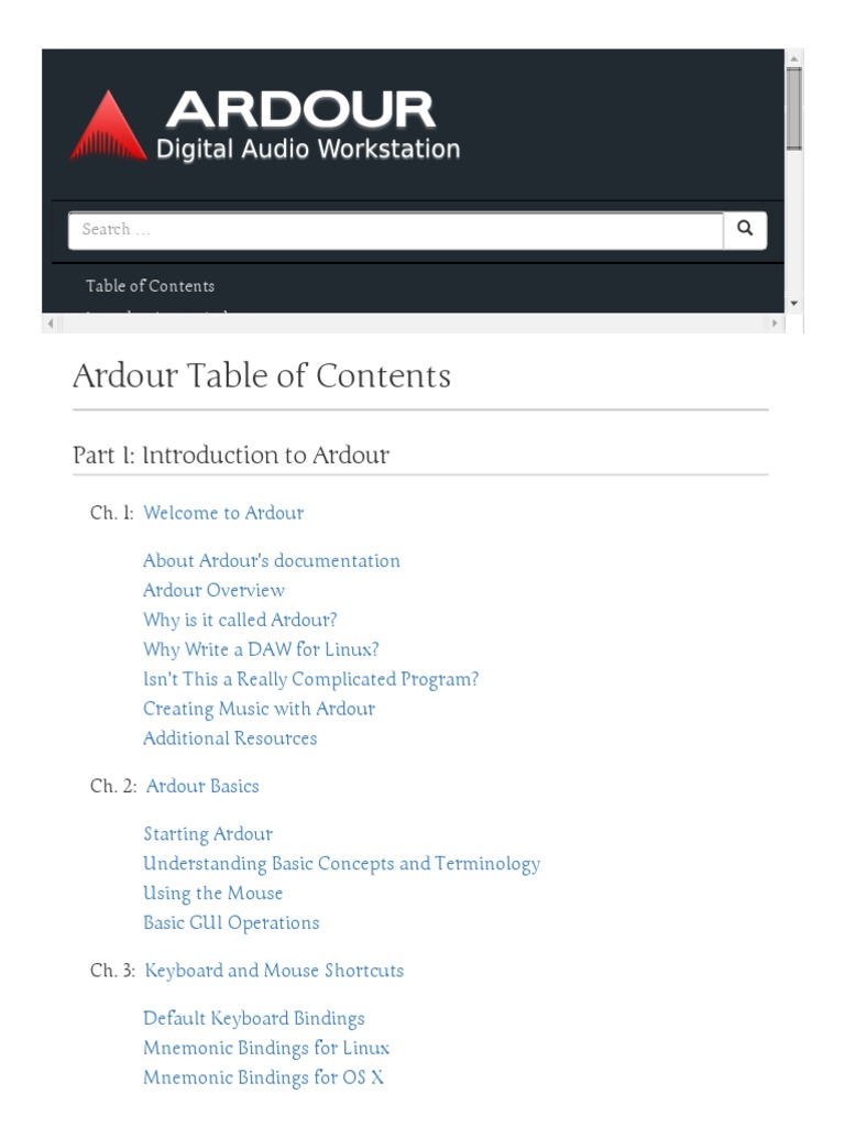 The Ardour Manual | PDF | Tab (Gui) | Graphical User Interfaces