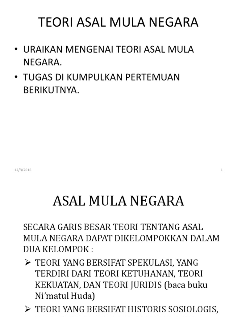 Teori Asal Mula Negara 2 | PDF