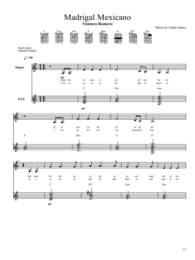 Madrigal Mexicano Score PDF | PDF