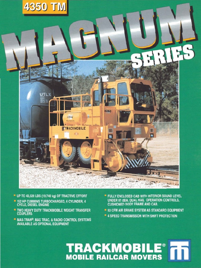 TRACKMOBILE Magnum Series Model 4350TM Spec Sheet PDF | PDF