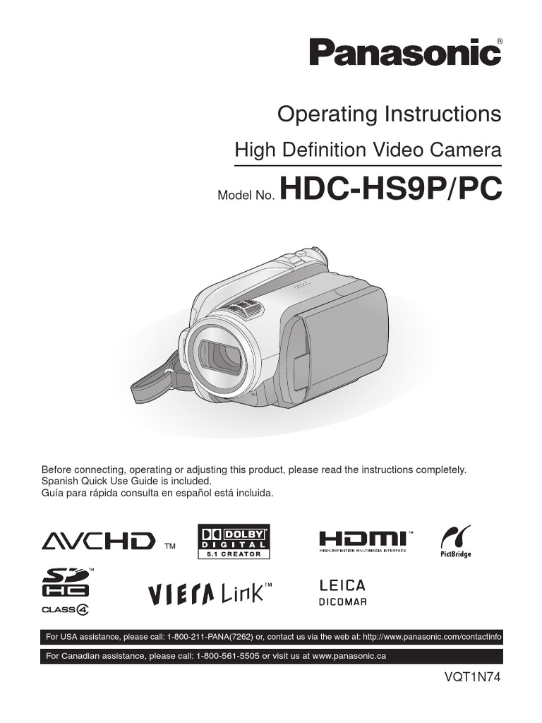 Hdc-Hs9P/Pc: Operating Instructions | PDF | Ac Power Plugs And Sockets ...