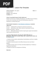Asca Lesson Plan Template DB | PDF | Bullying | School Counselor