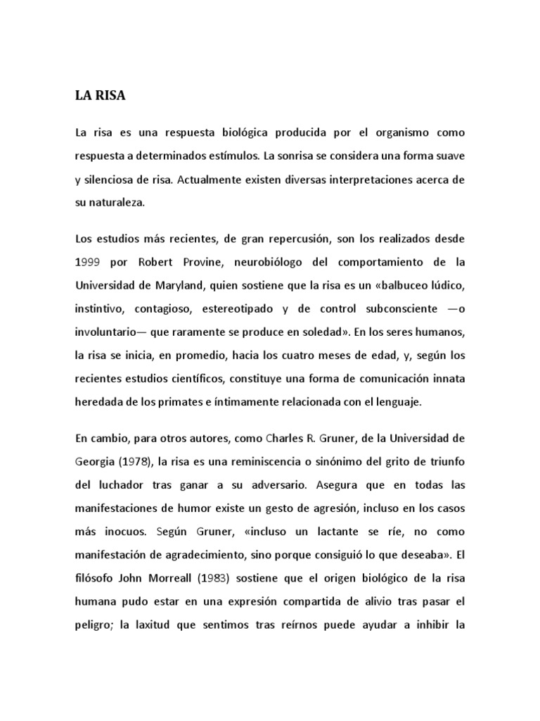 La Risa | PDF | La risa | Sarah