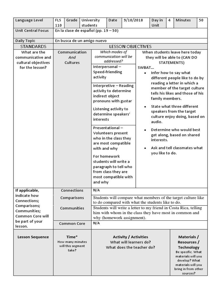 Lesson Plan3 Mcnamara | PDF | Verb | Linguistics