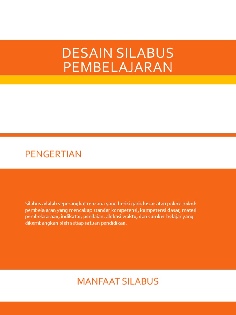 Desain Silabus Pembelajaran Efektif | PDF