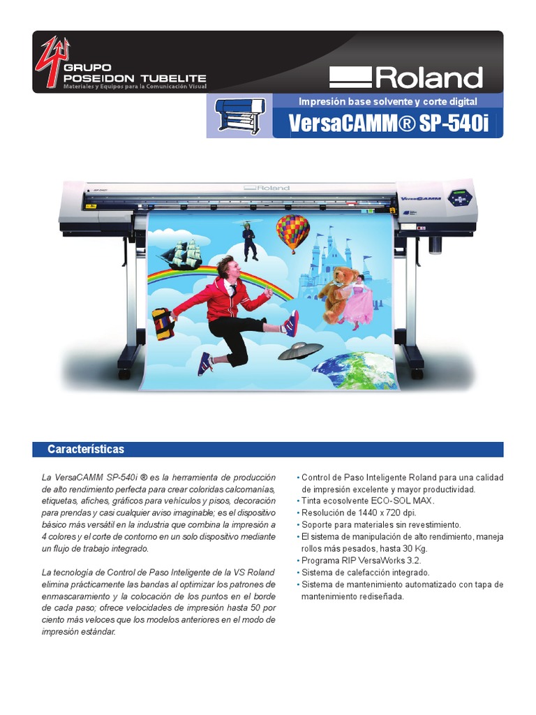 Roland SP 540i PDF | PDF | Tinta | Impresora (Computación)