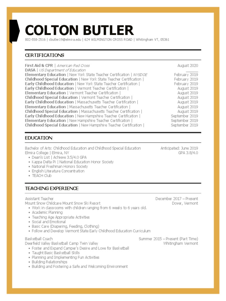 Colton Butler Resume Updated | PDF | Inclusion (Education) | Mentorship