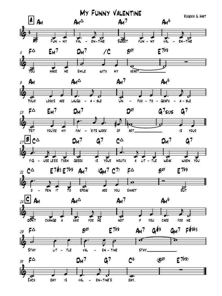 My Funny Valentine | PDF