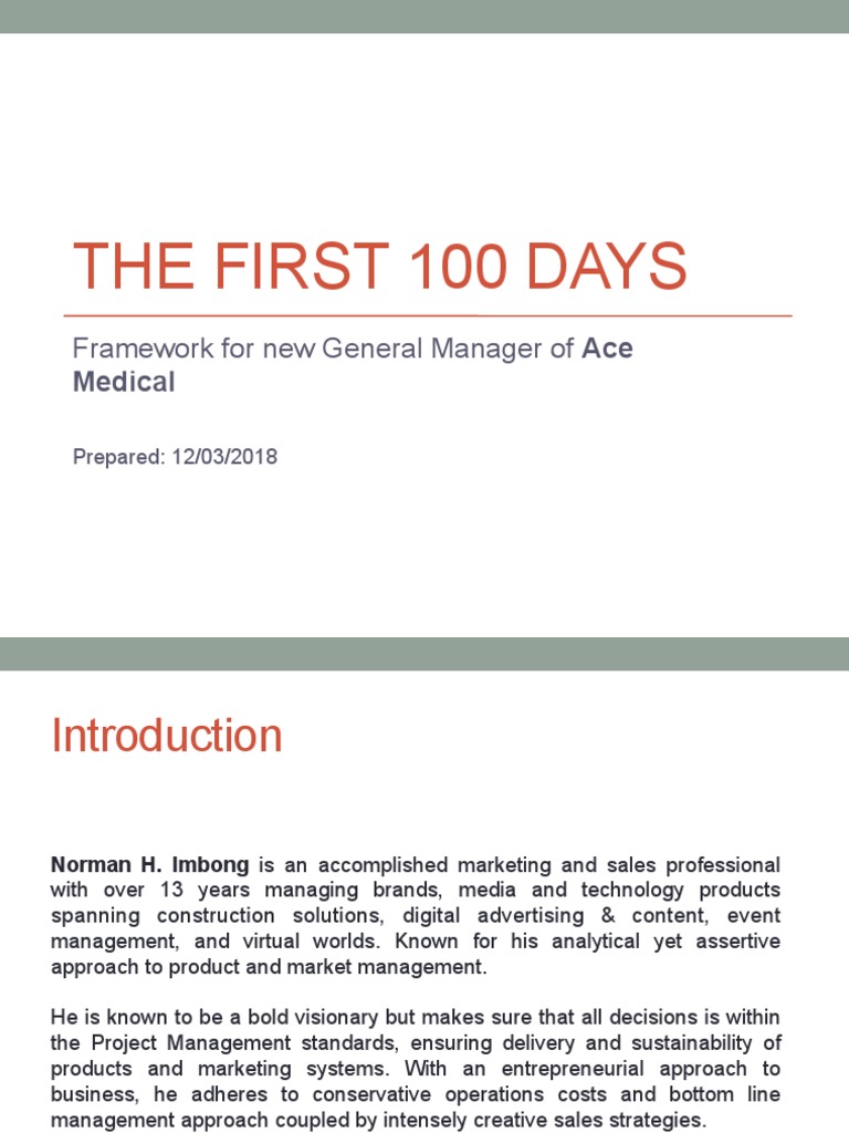 First 100 Days | PDF | Sales | Marketing