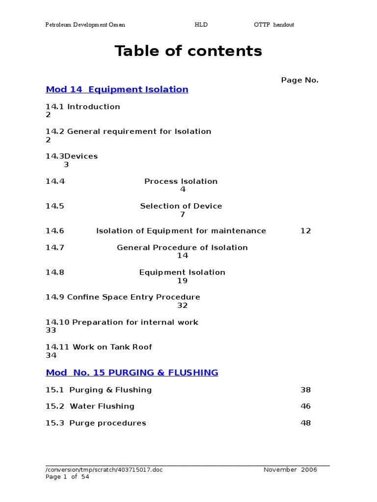 Process Isolation | PDF | Valve | Pipe (Fluid Conveyance)
