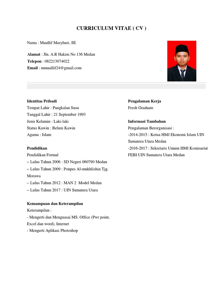 CV Dan Lamaran PDF | PDF