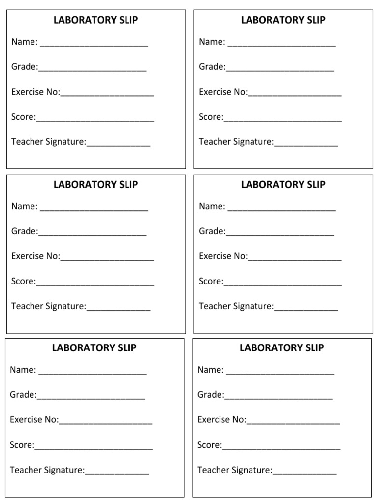 Laboratory Assessment Form for Recording Student Performance on ...