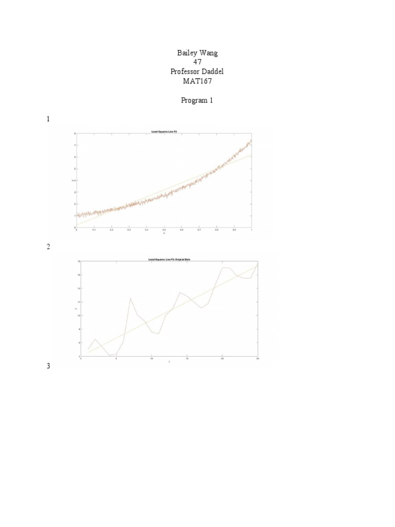 Mat167 PDF | PDF | Errors And Residuals | Least Squares