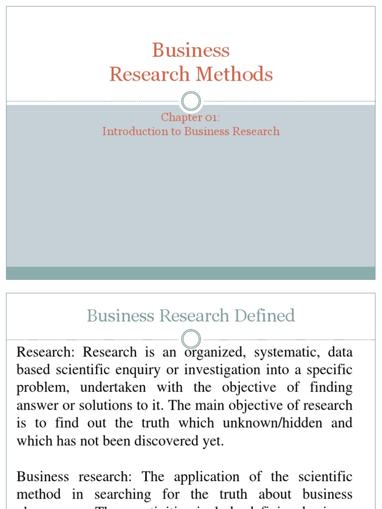 CH 01 Intro BRM | PDF | Scientific Method | Hypothesis