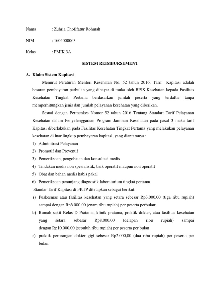 Proses Klaim Sistem Reimbursement BPJS | PDF | Pengelolaan Keuangan & Uang