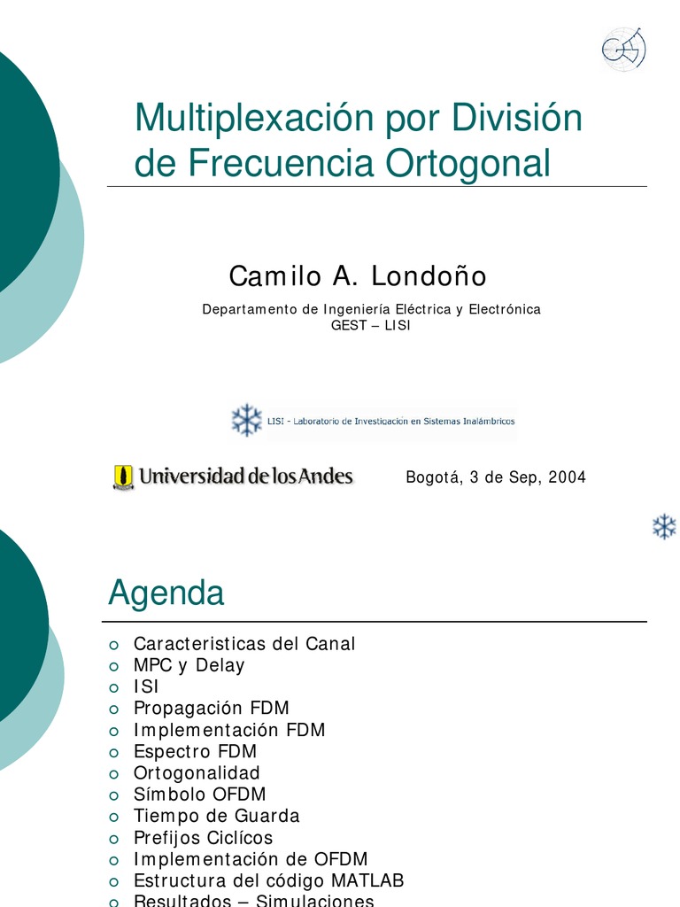 Multiplexacion Por Division de Frecuencia Ortogonal | PDF | Multiplexación por división de ...