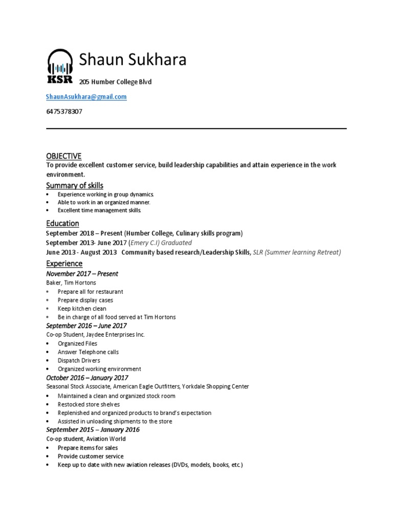 Shaun Sukhara Resume | PDF | Career & Growth | Art