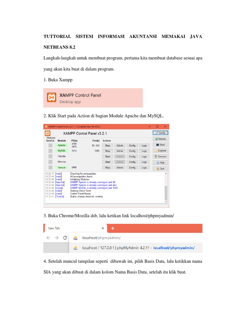 Tutorial SIA dengan Java NetBeans | PDF | Komputer | Teknologi & Rekayasa