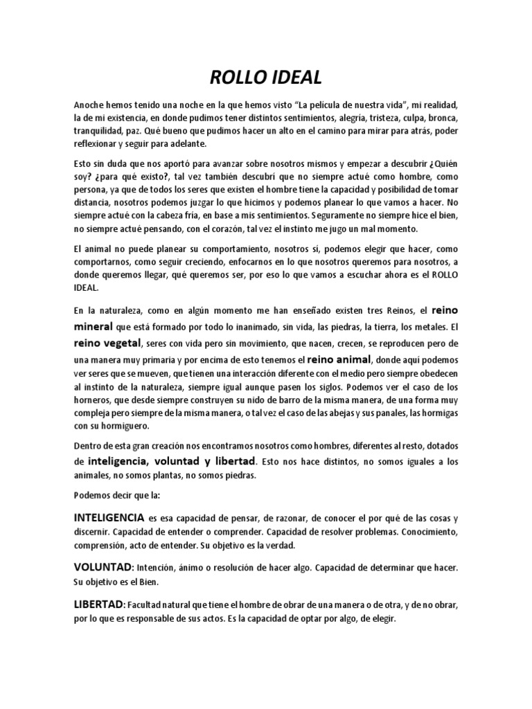 Rollo Ideal | PDF | Felicidad | Libertad