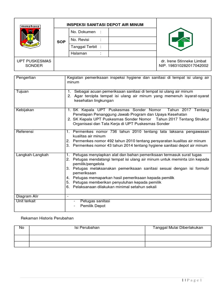 Cover Sop Ttu & TPM | PDF
