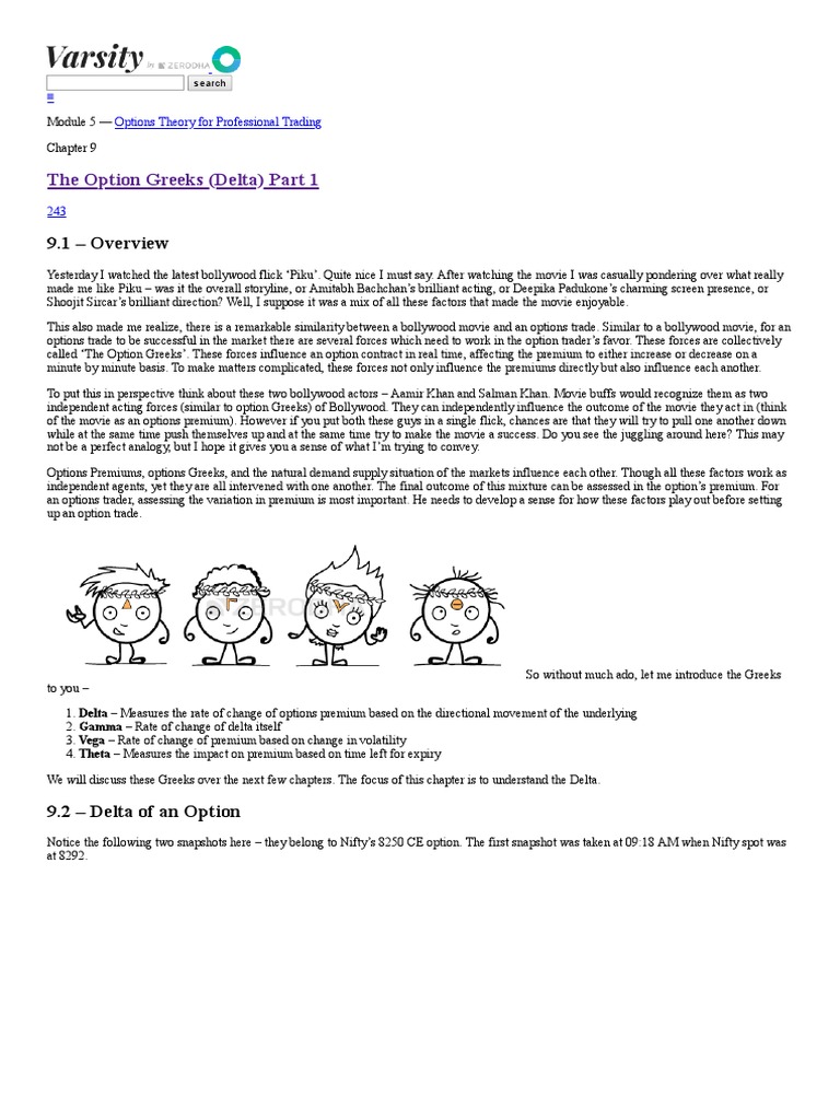 Understanding Option Greeks: Delta | PDF | Greeks (Finance ...