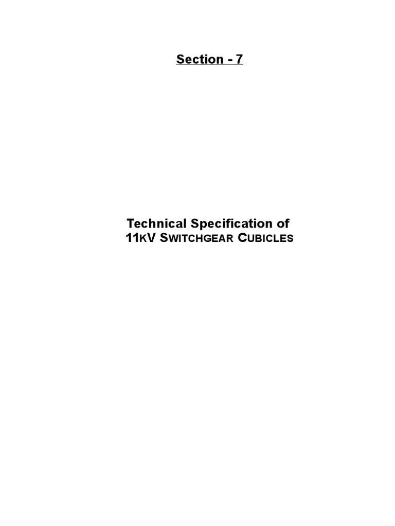 11 KV Switchgear | PDF | Electrical Wiring | Switch