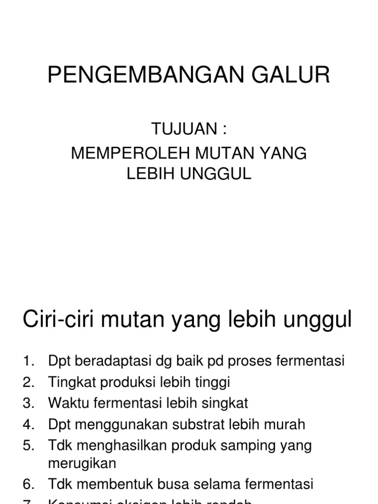 Pengembangan Galur | PDF
