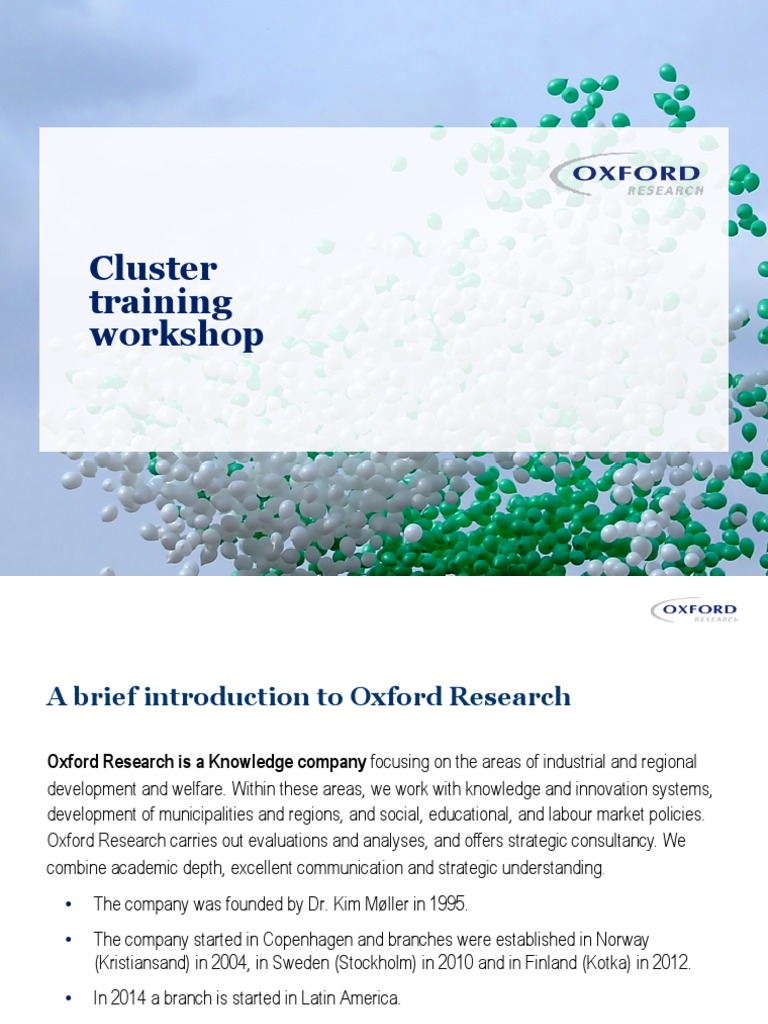 Cluster Training | PDF | Scandinavia | Innovation
