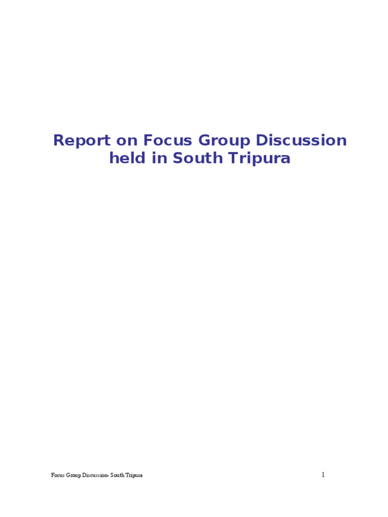 FGD Report - PhaseII 26.06 | PDF | Nature
