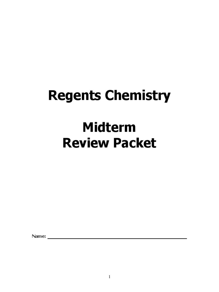 Midterm Review Packet With Questions | PDF | Atoms | Atomic Nucleus