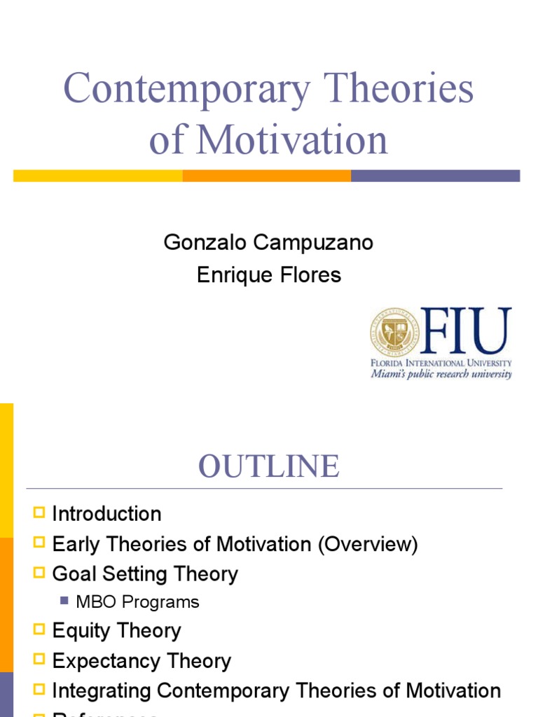 Contemporary Motivation Theories Explained | PDF | Goal | Motivational