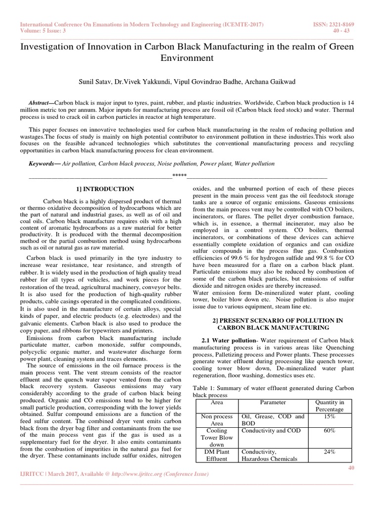 Carbon Black Process | PDF | Natural Gas | Combustion