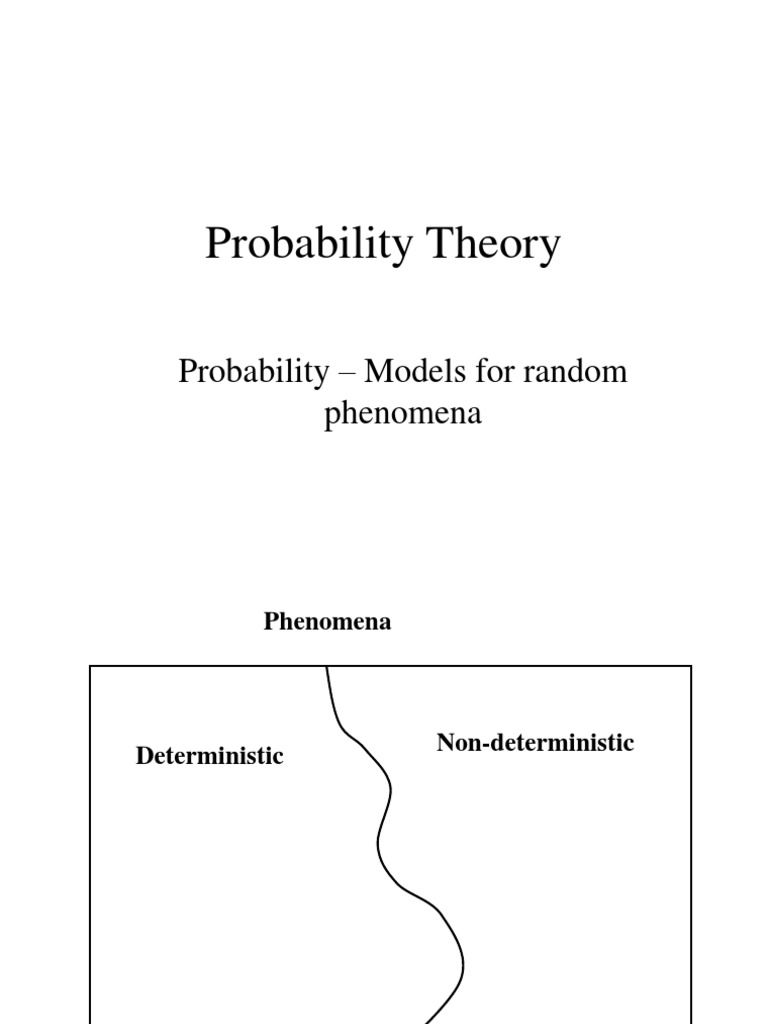 Probability Theory: Probability - Models For Random Phenomena | PDF ...