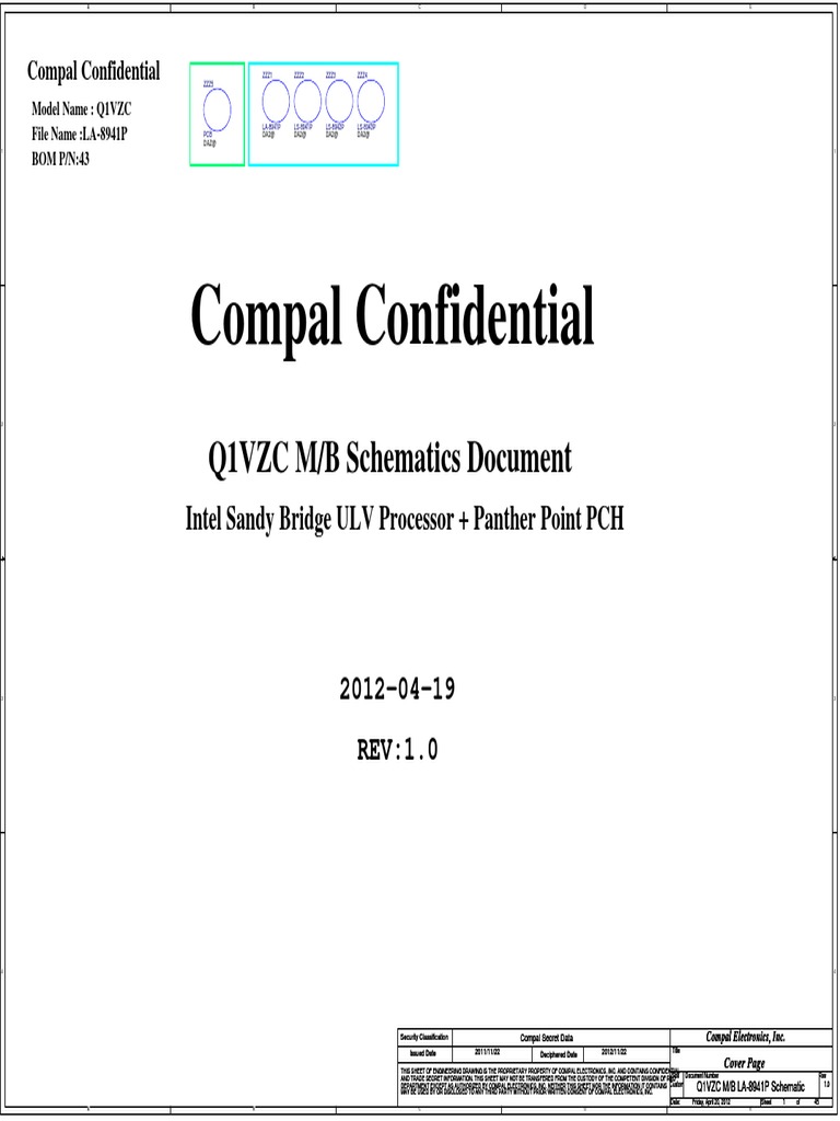 Compal La-8941p r1.0 Schematics 2 PDF | PDF | Integrated Circuit | Digital Electronics